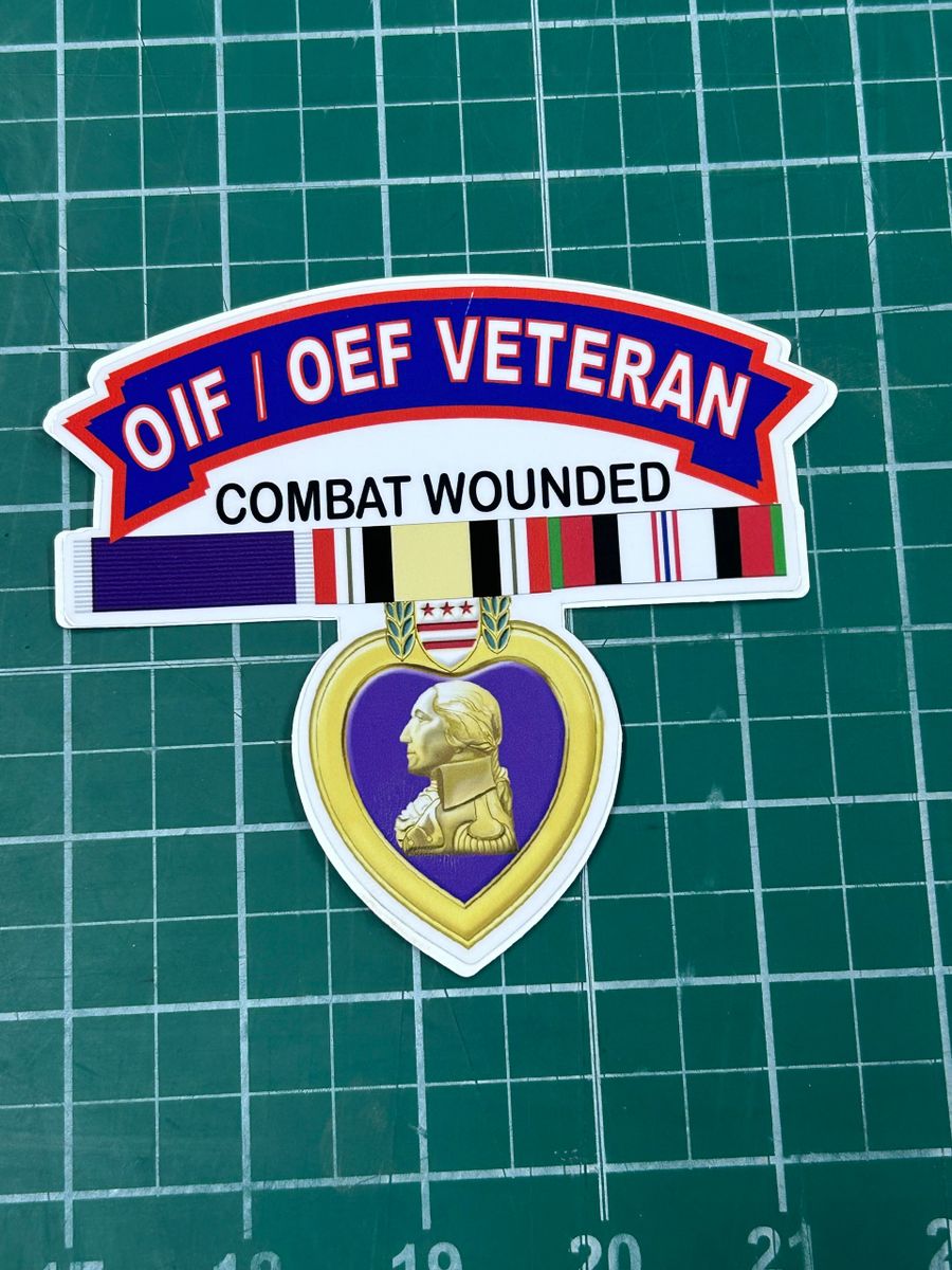 OIF/OEF Purple Heart Decal